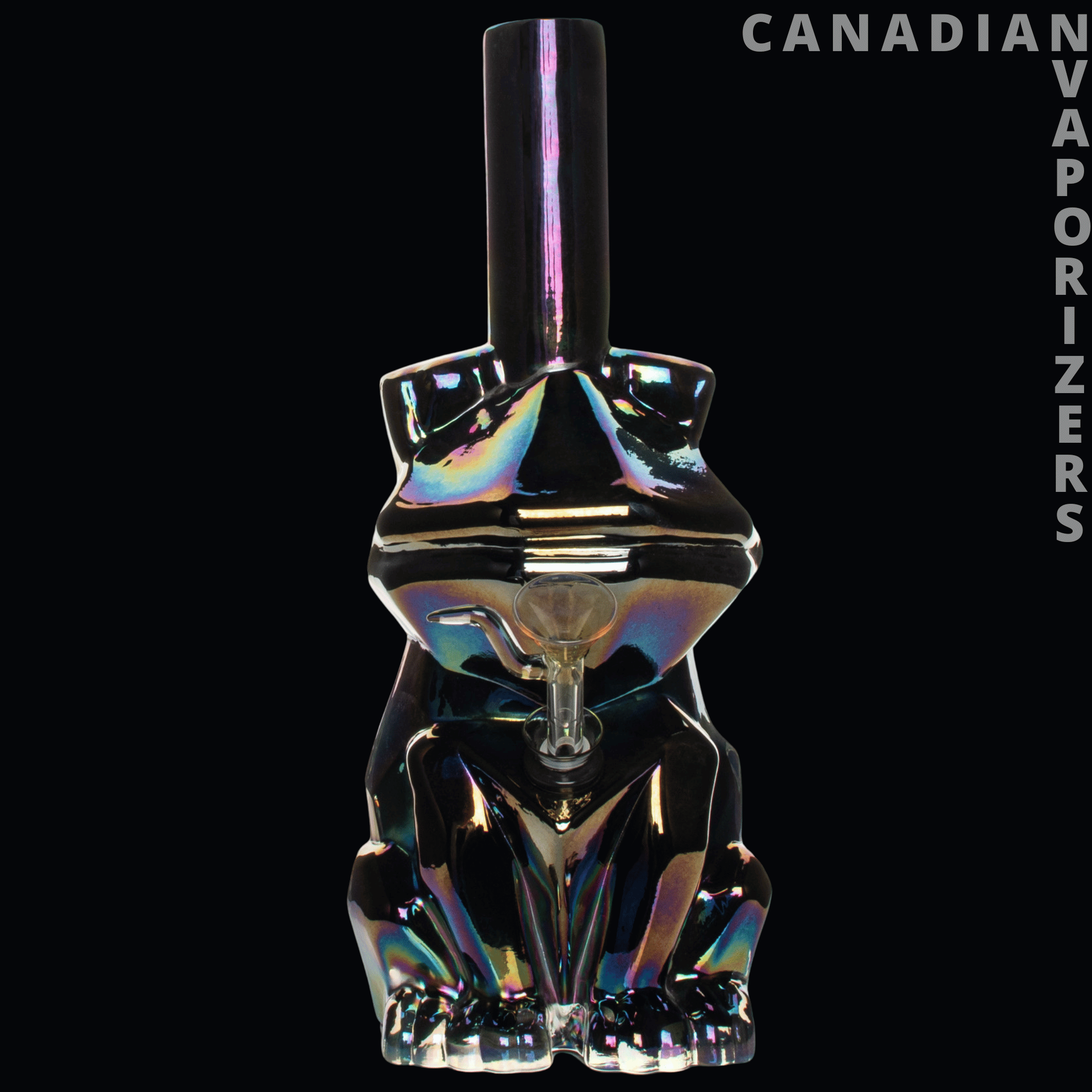 Retro Glass 10" Platinum Metallic Frog Water Pipe – Canadian Vaporizers